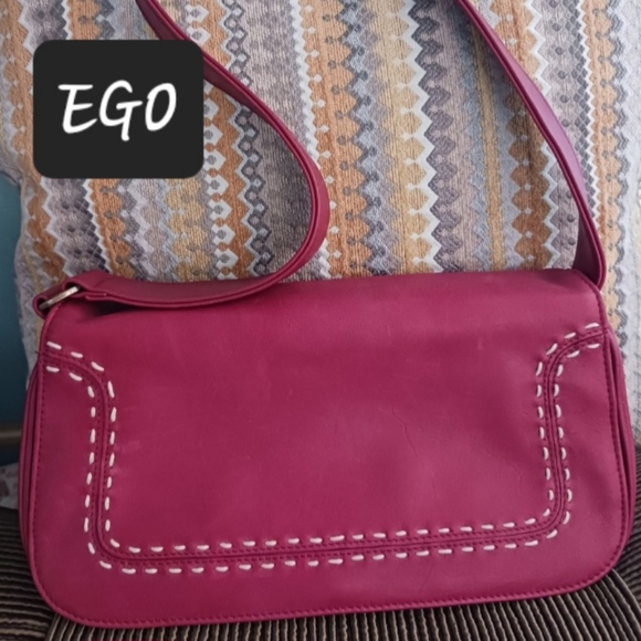 EGO | Bags | Ego Brand Leather Handbag Bag Purse Western Accent Stitch ...